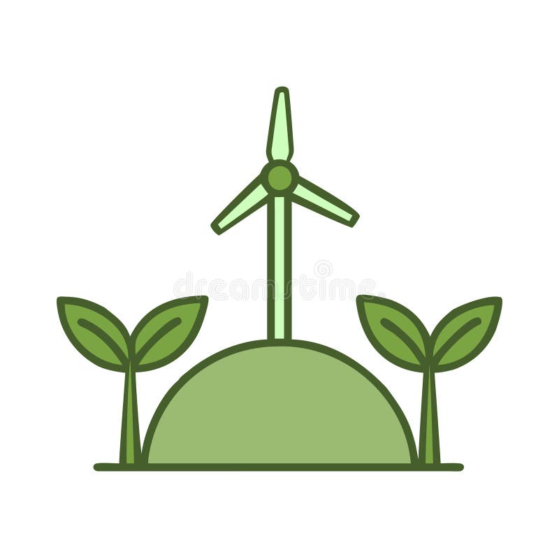 Renewable Resources Wind Energy Icon Stock Vector - Illustration of ...
