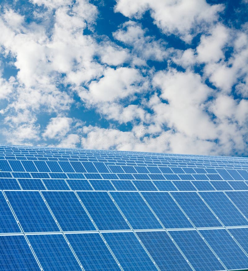 RENEWABLE SOLAR ENERGY stock image. Image of cloudy, nature - 32246241
