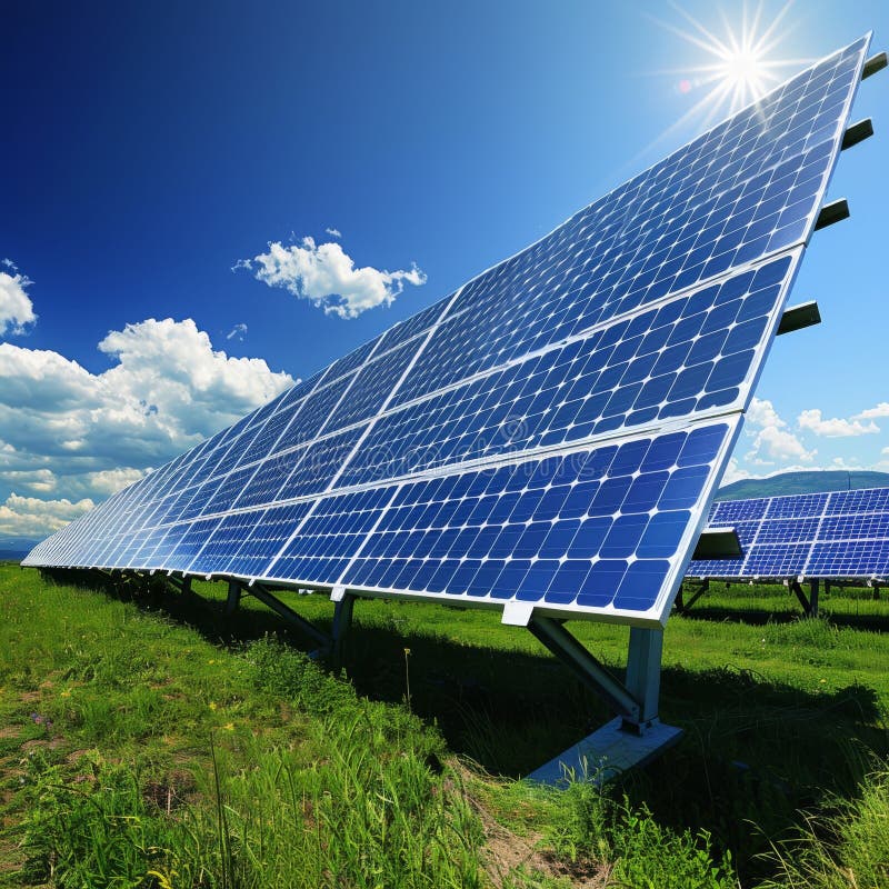Renewable Solar Power Farm stock image. Image of photovoltaic - 321429407