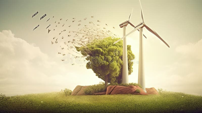 Renewable Wind Energy for a Sustainable Future - AI Generated Stock ... Renewable Wind Energy for a Sustainable Future - AI Generated Stock ...