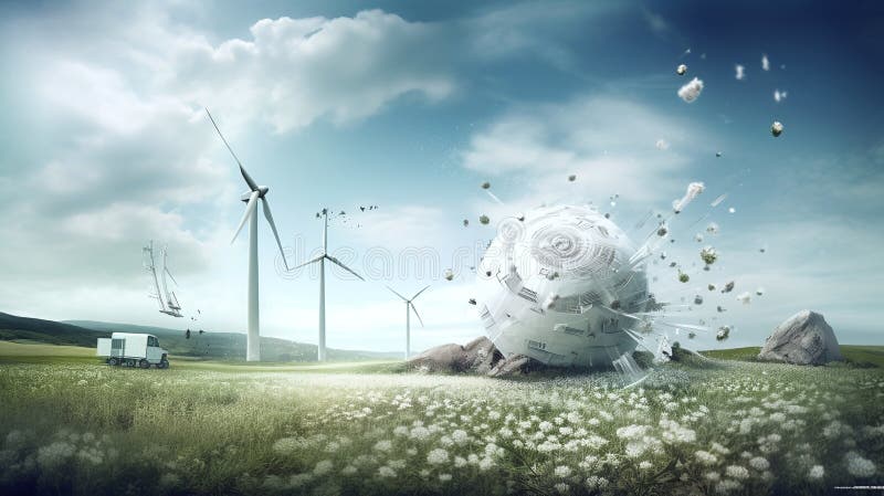 Renewable Wind Energy for a Sustainable Future - AI Generated Stock ... Renewable Wind Energy for a Sustainable Future - AI Generated Stock ...