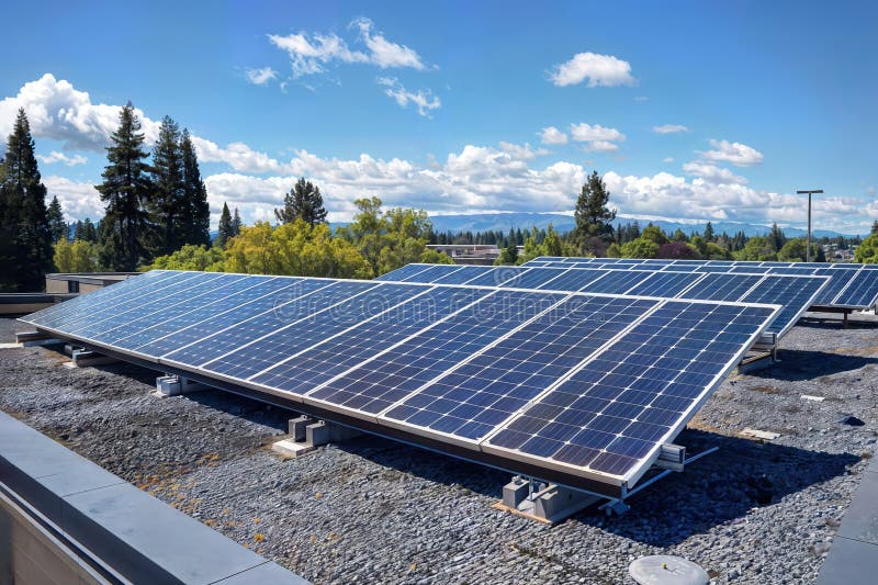 Clean Energy Solution: Solar Panel on Rooftop Powers Sustainable Living ...