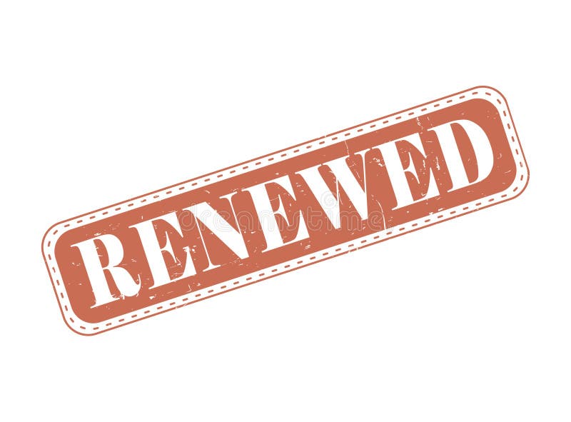 Renewed Rubber Stamp Seal on a Bar Stock Illustration - Illustration of ...