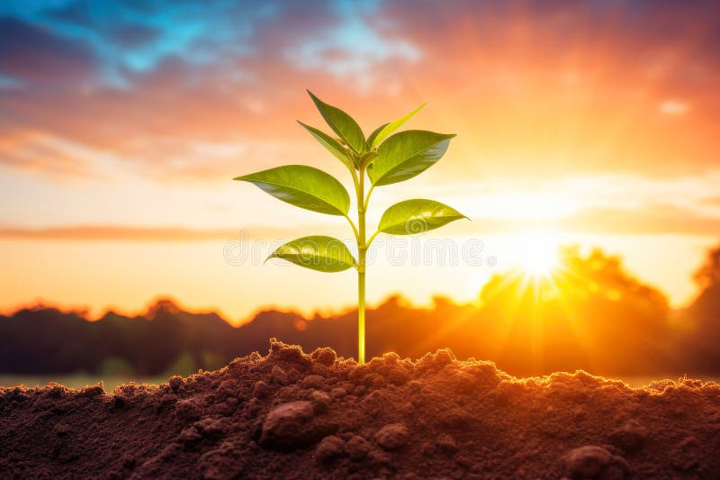 Renewing Life: Emerging Green Sprout Stock Illustration - Illustration ...