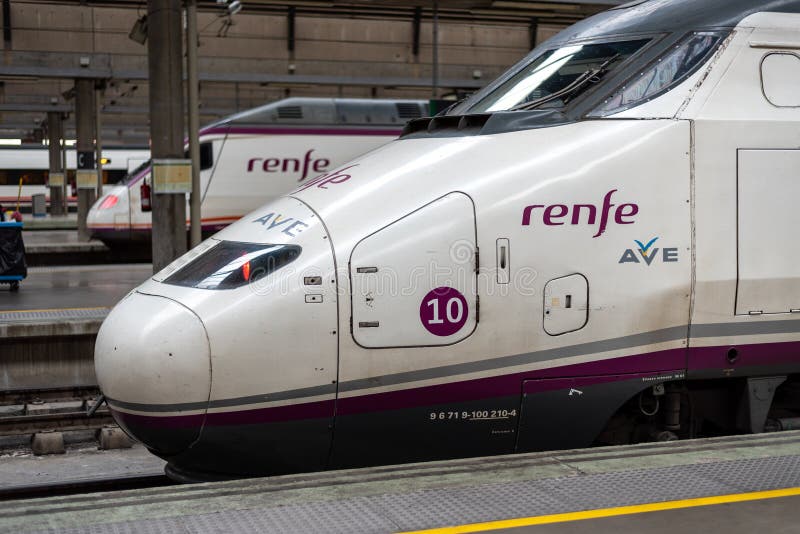 Renfe High Speed Passanger Train at Sevilla Station in Spain Editorial ...