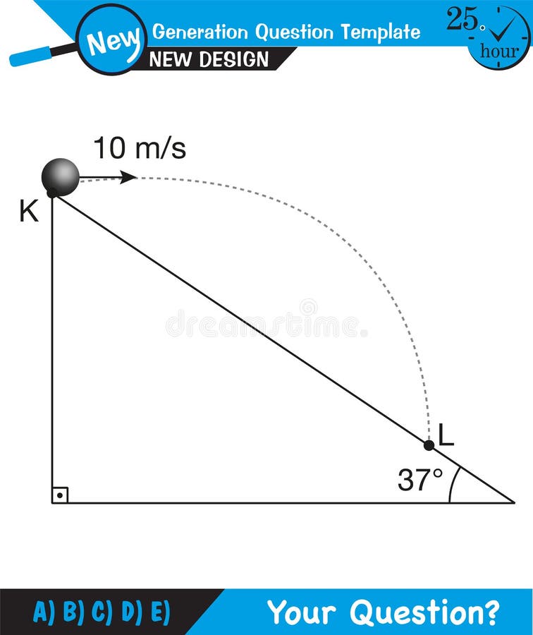 Physics - Vector Illustration of a Forces and Motion, Vectors, Shot ...