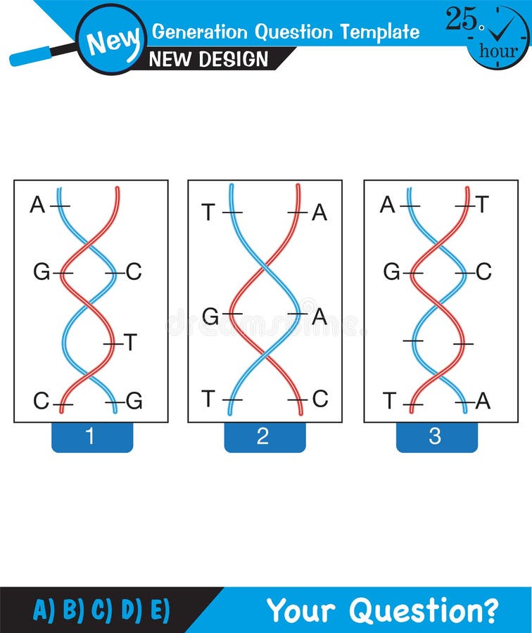 Biology - DNA Helix, DNA Replication, Next Generation Question Template ...