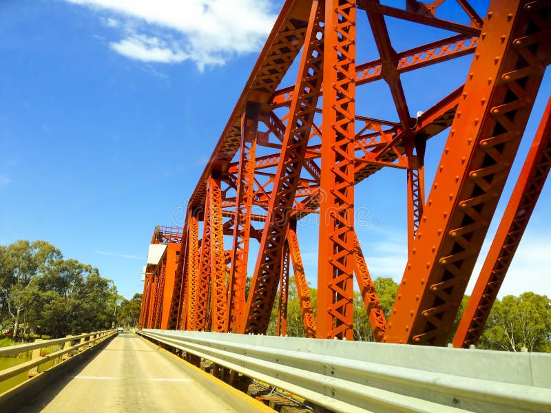 Paringa Bridge stock image. Image of australia, murray - 121534093