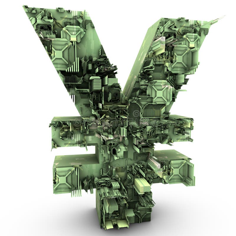 Renminbi symbol technical stock illustration. Illustration of finance ...