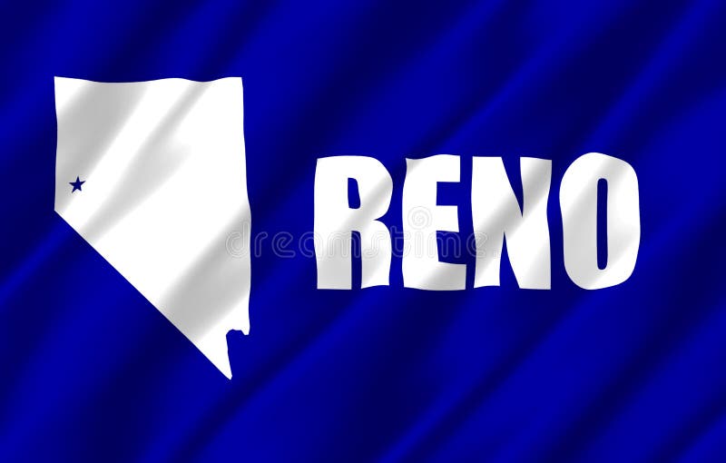 Reno Realistic Flag Illustration. Stock Illustration - Illustration of ...