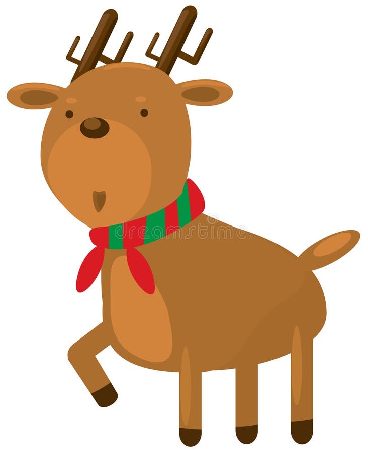 Icono Aislado Carácter Del Reno De La Navidad Ilustración del Vector ...