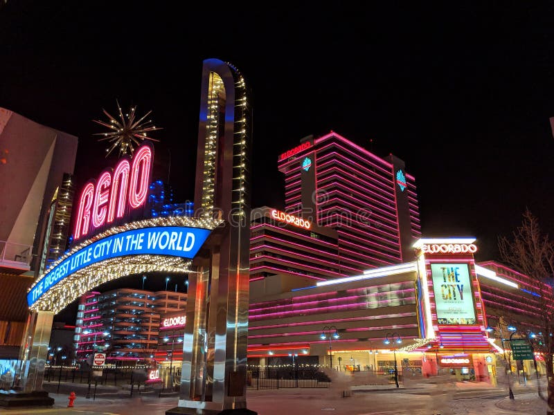 Reno at night editorial photo. Image of gamble, america - 52257426