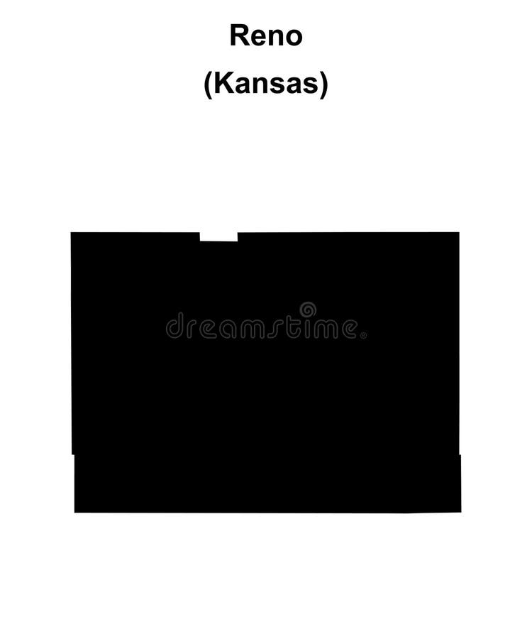 Reno outline map stock vector. Illustration of vector - 361549209