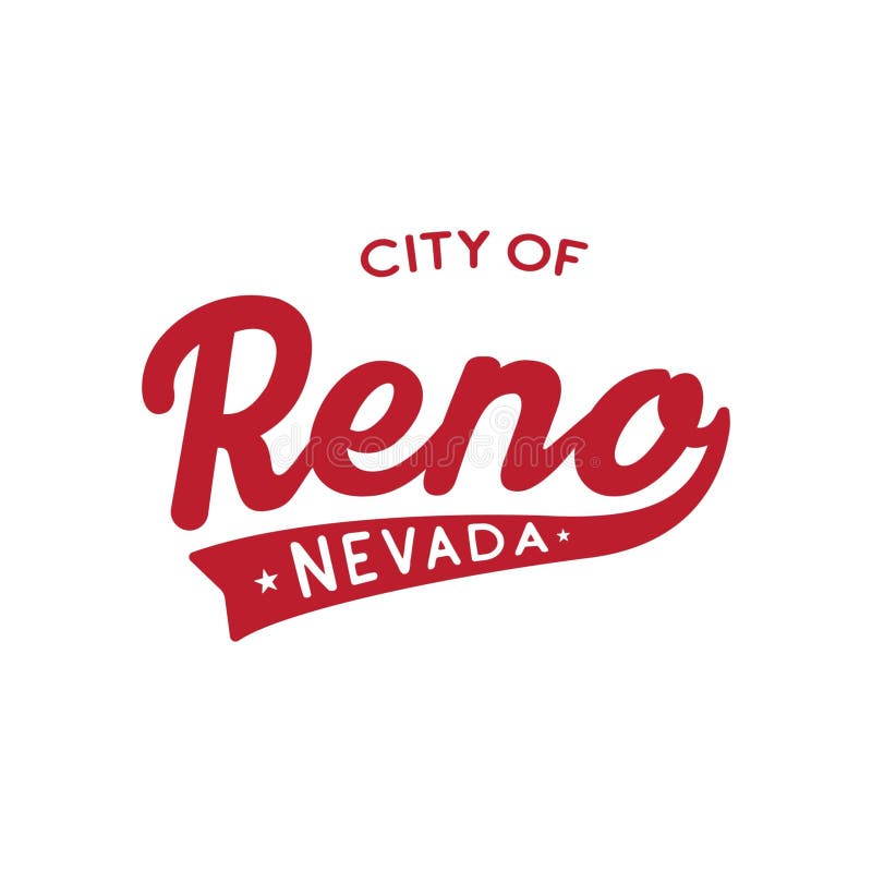 Reno, Nevada Lettering Design. Reno Typography Design. Vector and ...