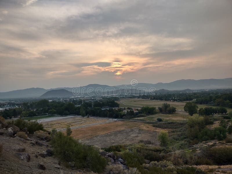 Reno Sunrise stock image. Image of 0700, hill, sunrise - 232718711