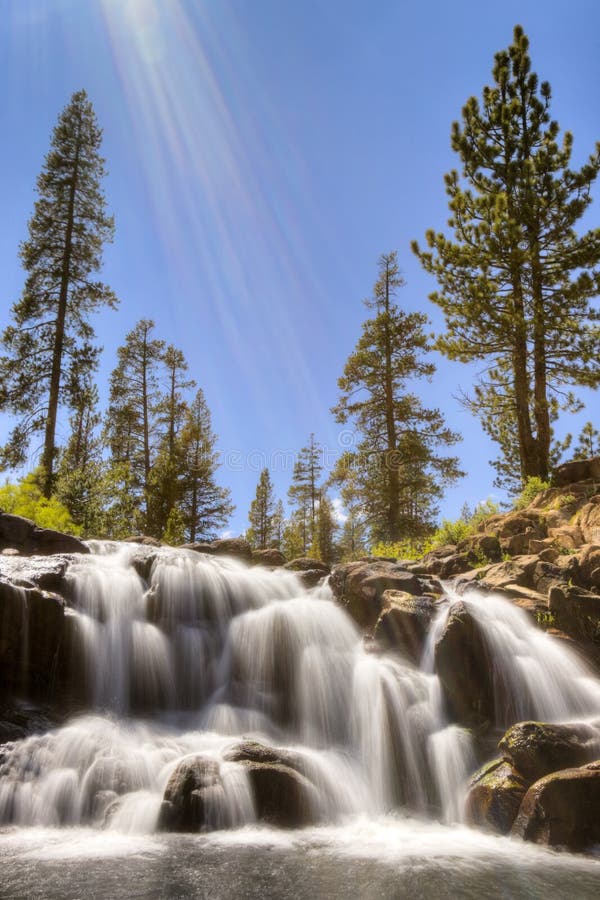 Tahoe Area Waterfall stock photo. Image of landscape - 172276536