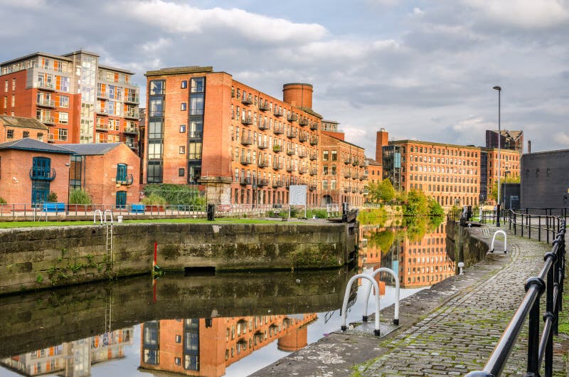 Renovated Old Warehouse on a River Stock Photo - Image of england ...