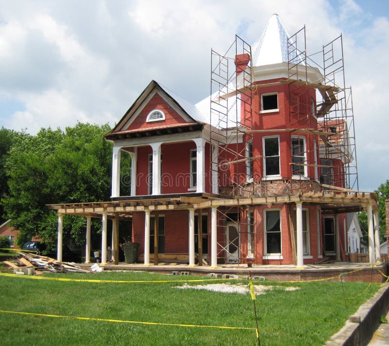 Renovating a house stock image. Image of porch, gable - 5528091