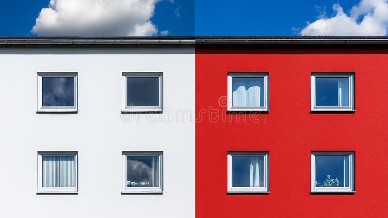 Before and after Renovation, the Exterior of the Building is Red and ...