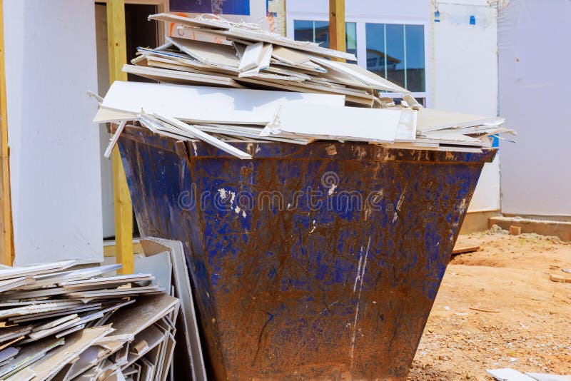 During Renovation Home Drywall Remains Were into Construction Waste ...