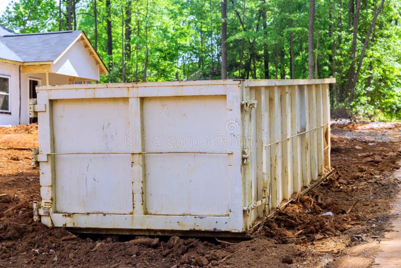 During Renovation of a House, Garbage Container Bins are Used To ...
