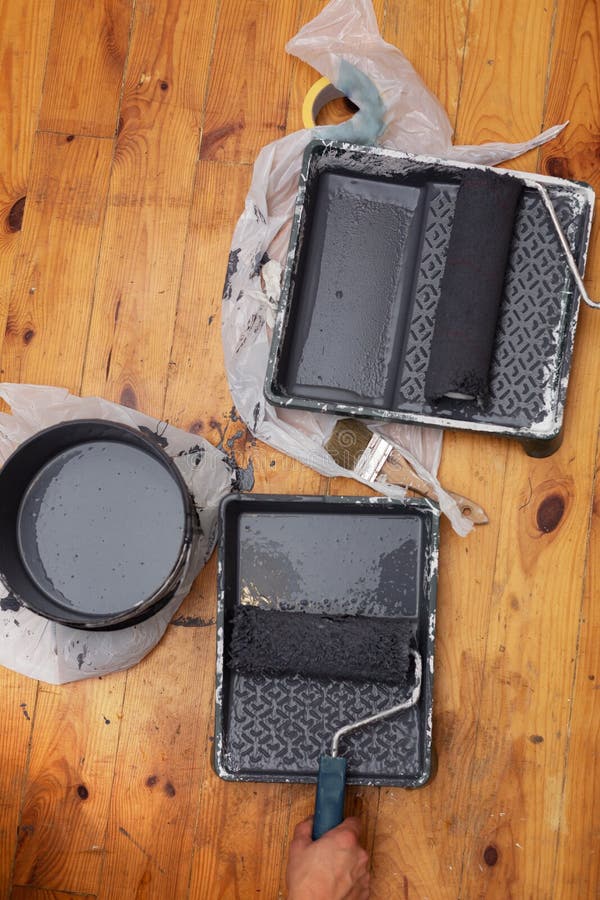 Renovation in the House. Wall Painting Process Stock Photo - Image of ...