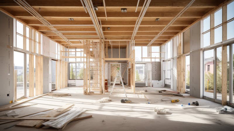 Renovation Interior Building Construction Stock Illustration ...