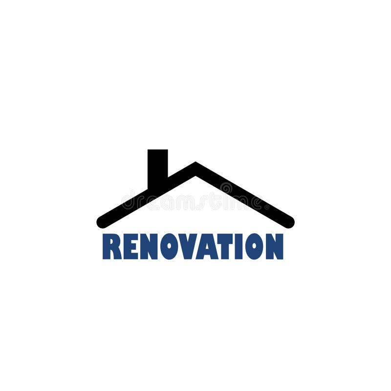 Renovation Logo Icon Isolated on White Background Stock Vector ...