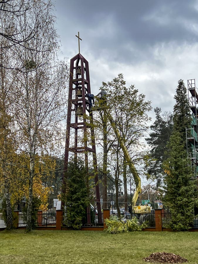 Renovation and Maintenance of the Bell Drive on the Belfry Stock Image ...