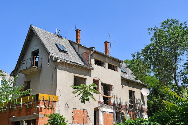 Renovation of an Old Building Stock Image - Image of window, industry ...