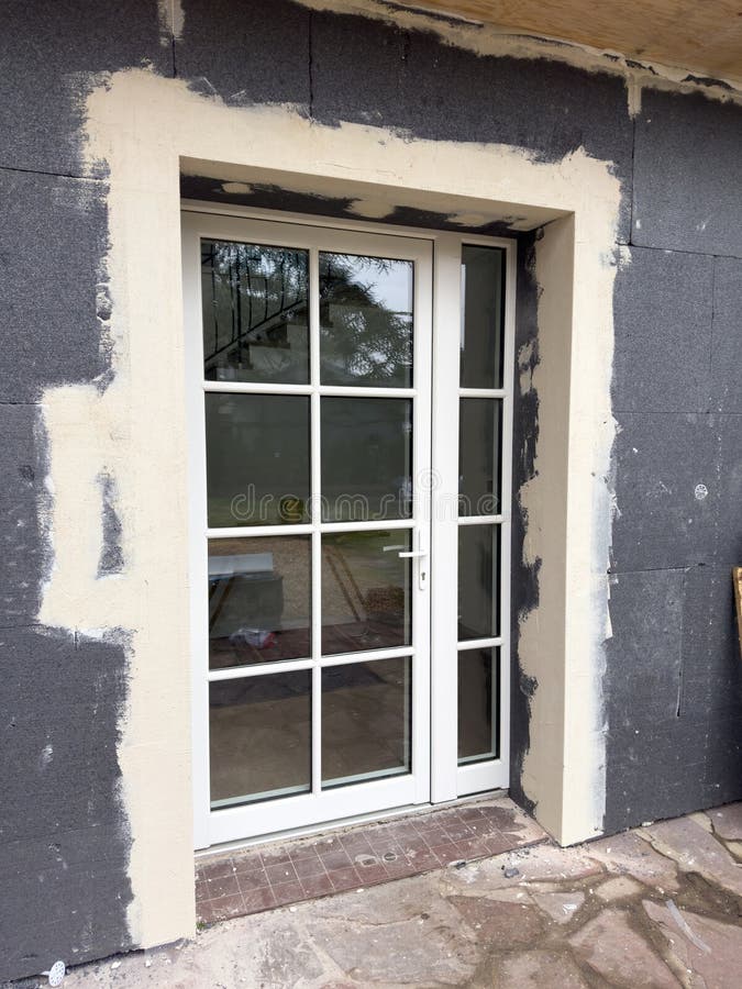 Renovation Progress Showcases a Modern Door Installation in a Rustic ...