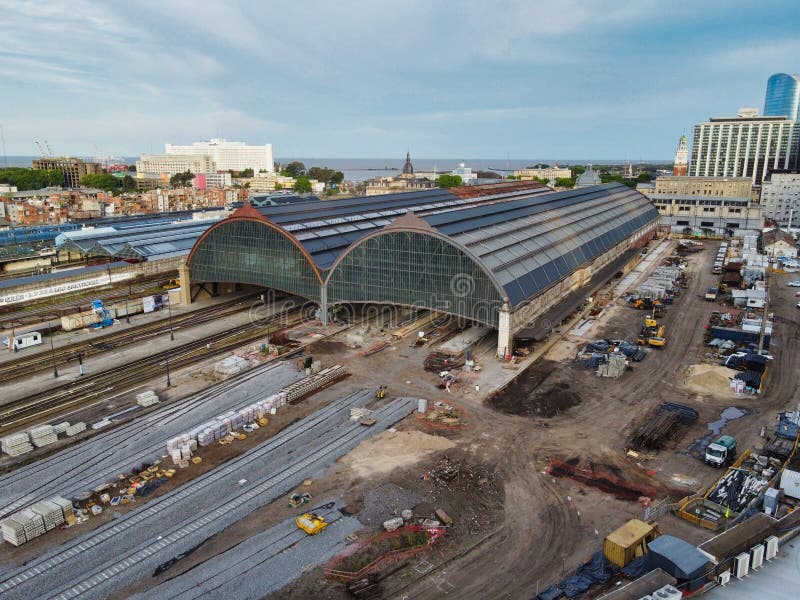 Renovation of Retiro Station Tracks Stock Image - Image of trains ...