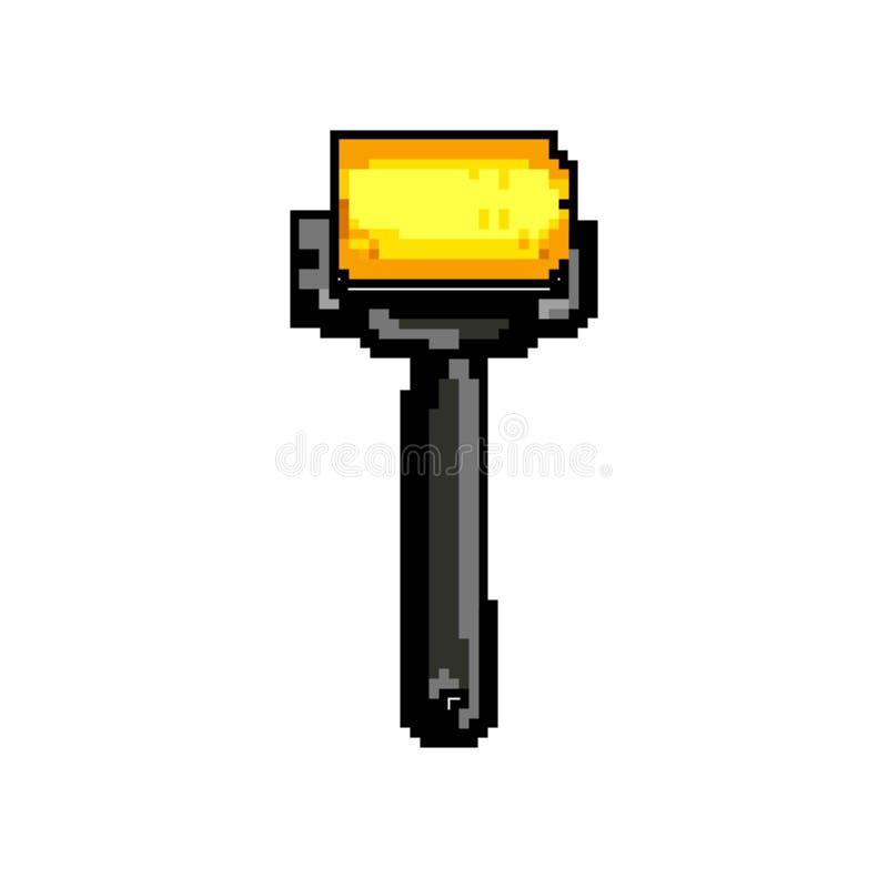 Renovation Roller Paint Game Pixel Art Vector Illustration Stock Vector ...