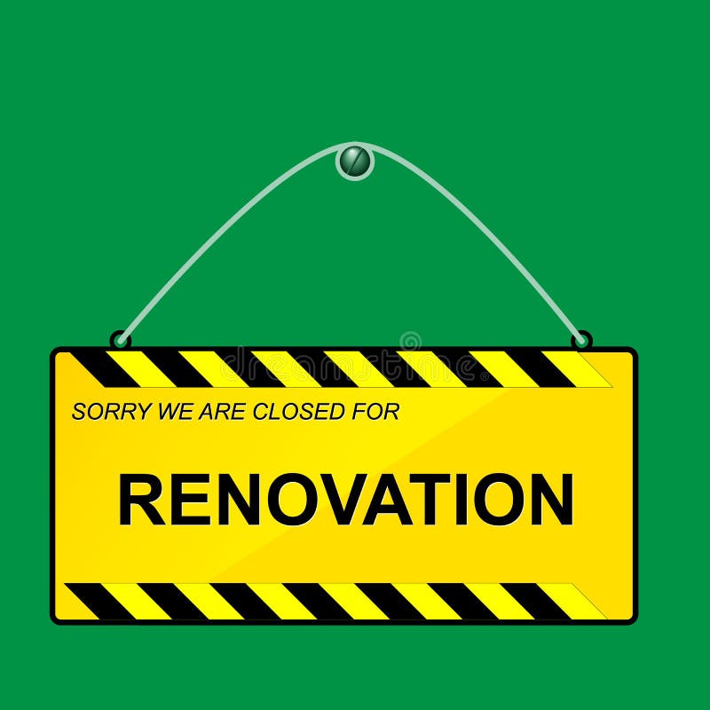 Renovation Sign stock illustration. Illustration of marketing - 70509815