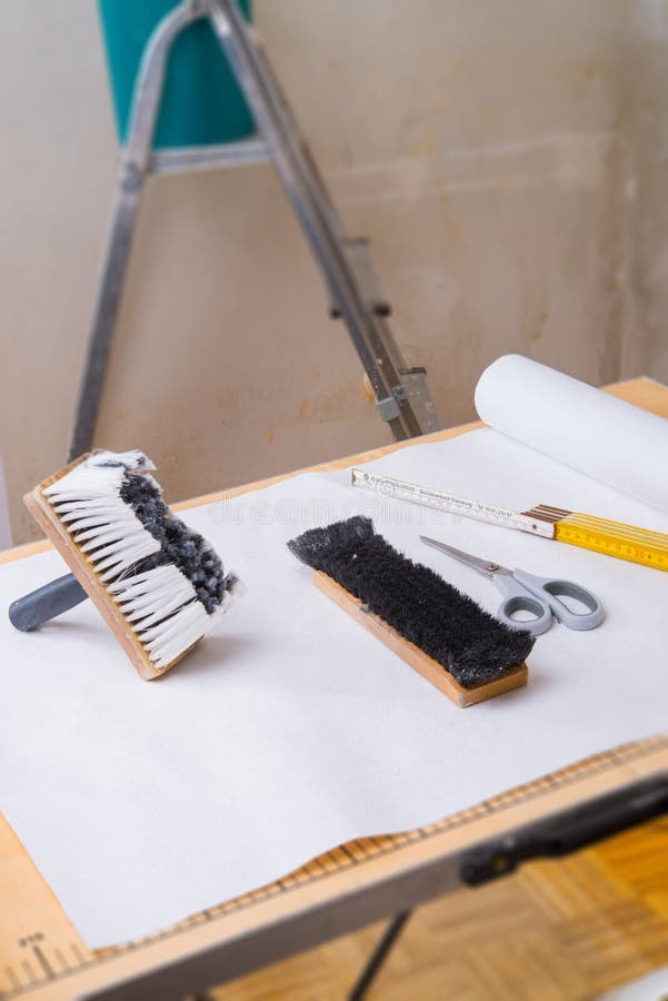 Pasting table stock image. Image of bucket, roll, home - 30174649