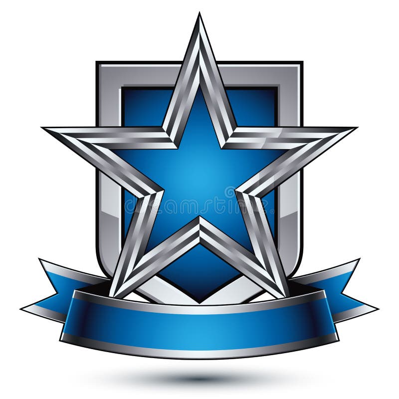 Silver Red Shield With Banner Stock Illustration - Illustration of ...