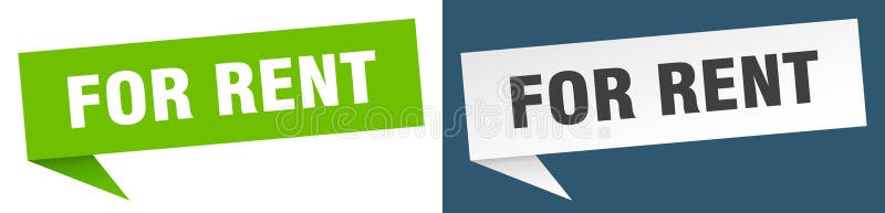 For Rent Banner. for Rent Speech Bubble Label Set Stock Vector ...