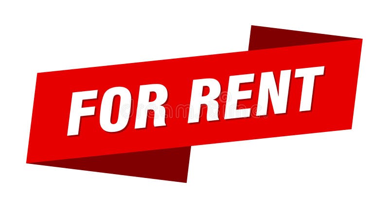 For Rent Banner Template. for Rent Ribbon Label Stock Vector ...