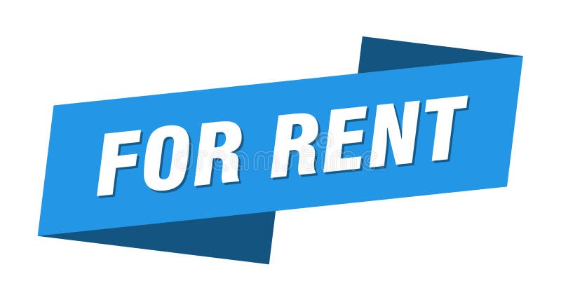 For Rent Banner Template. for Rent Ribbon Label Stock Vector ...