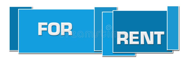 For Rent Blue Square Boxes stock illustration. Illustration of ...