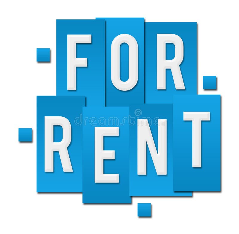 For Rent Blue Stripes Group Stock Illustration - Illustration of ...