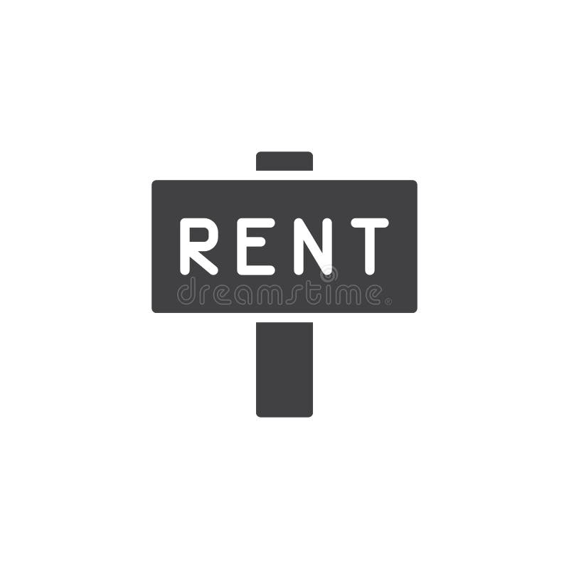 Rent Board Sign Outline Icon Stock Vector - Illustration of perfect ...