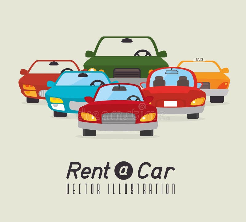 Rent a Car Design, Vector Illustration. Stock Vector - Illustration of ...
