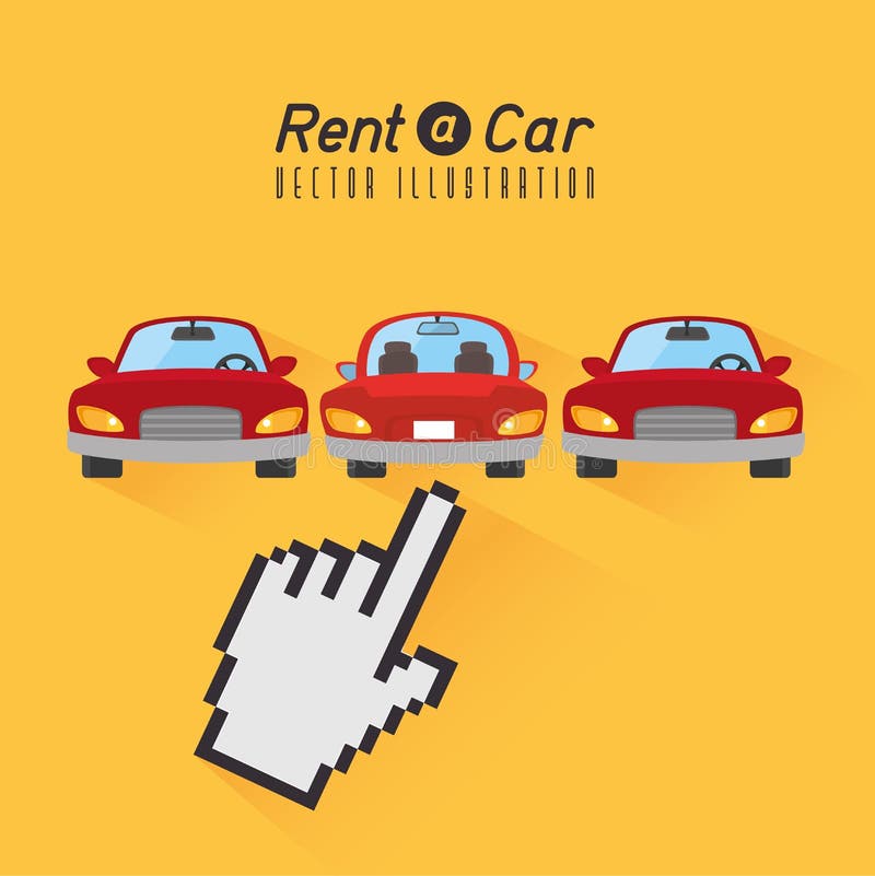 Rent a Car Design, Vector Illustration. Stock Vector - Illustration of ...