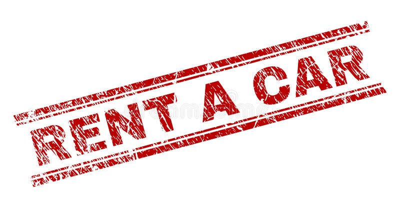 Scratched Textured RENT a CAR Stamp Seal Stock Vector - Illustration of ...