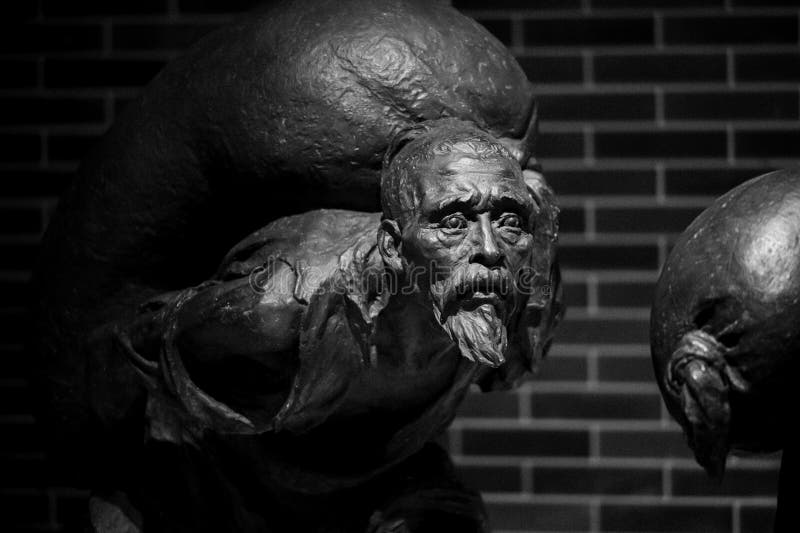 Bronze Sculpture- the Rent Collection Courtyard Editorial Photo - Image ...