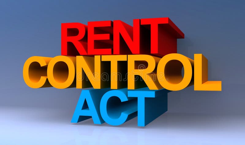 Rent control act on blue stock image. Image of home - 255232733