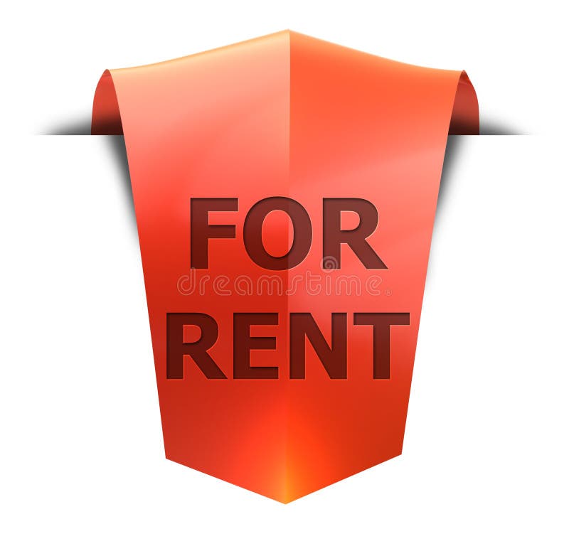 Banner for rent stock illustration. Illustration of property - 111721018