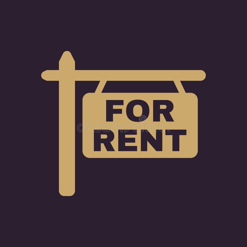 The for Rent Icon. Rent Symbol Stock Vector - Illustration of sign ...