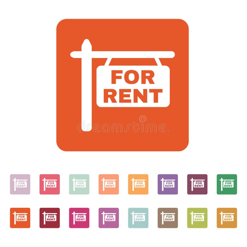 The for Rent Icon. Rent Symbol. Flat Stock Vector - Illustration of ...